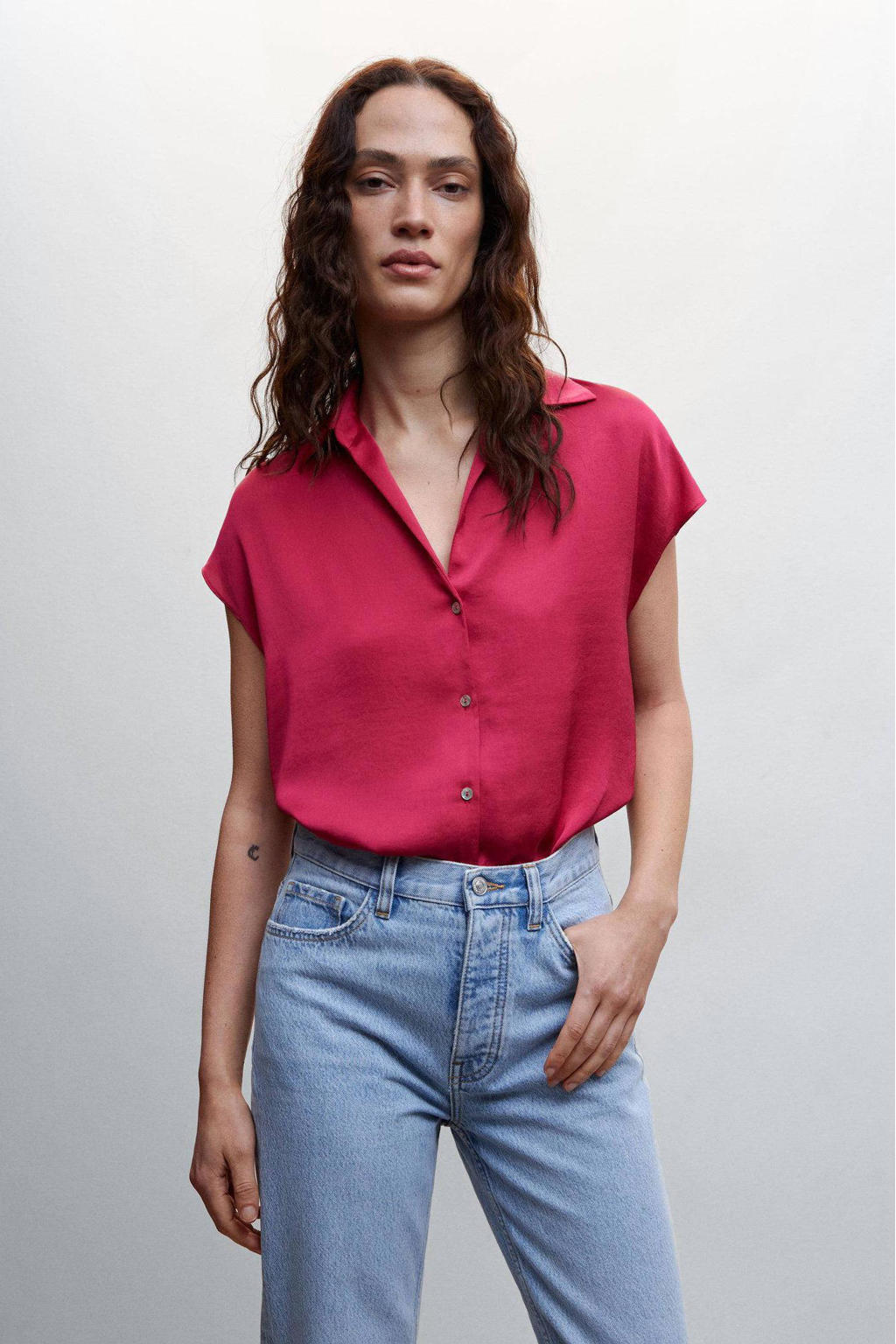 Mango blouse fuchsia kopen? | Morgen in huis | wehkamp