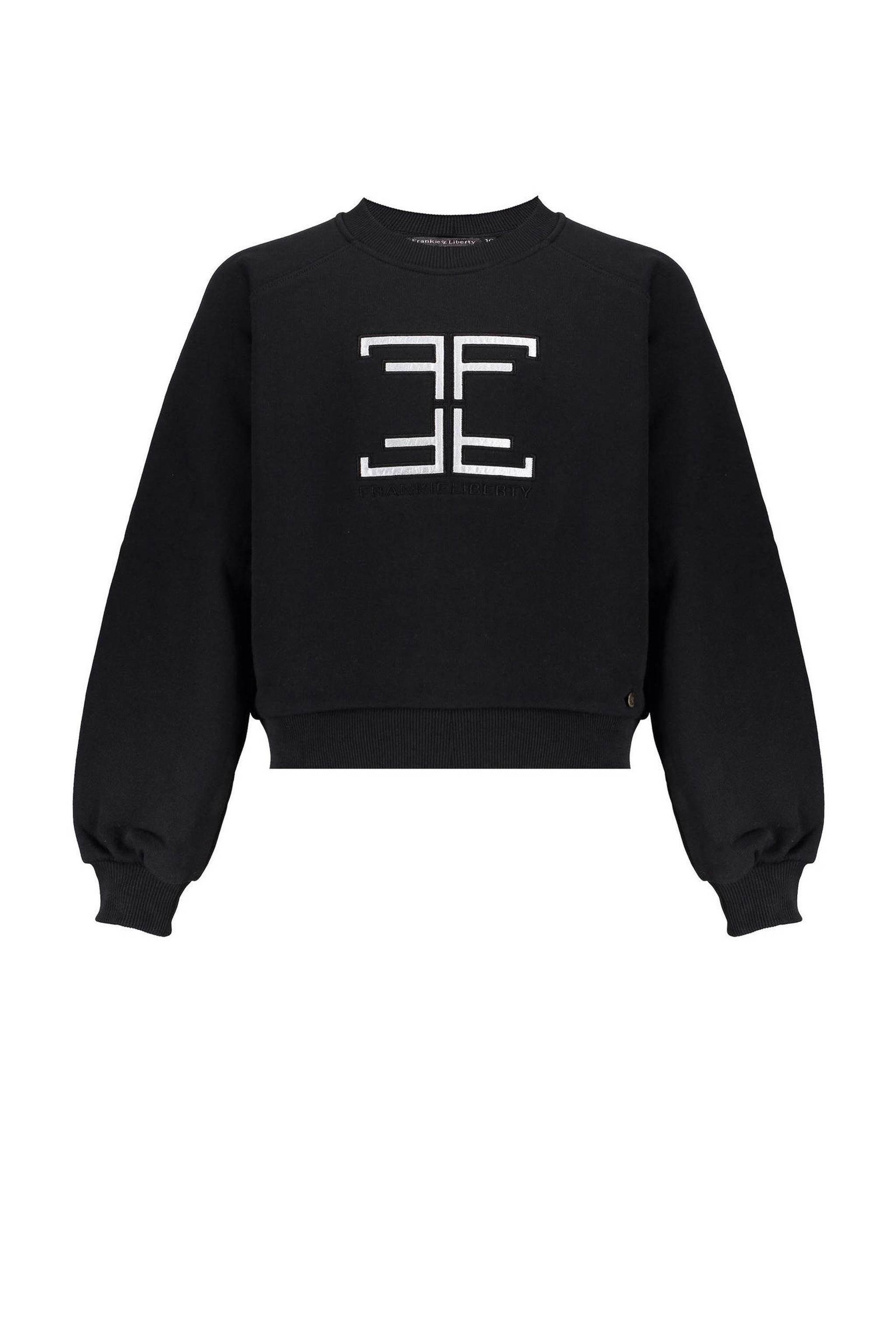 Frankie&Liberty sweater Kristel met logo zwart | wehkamp