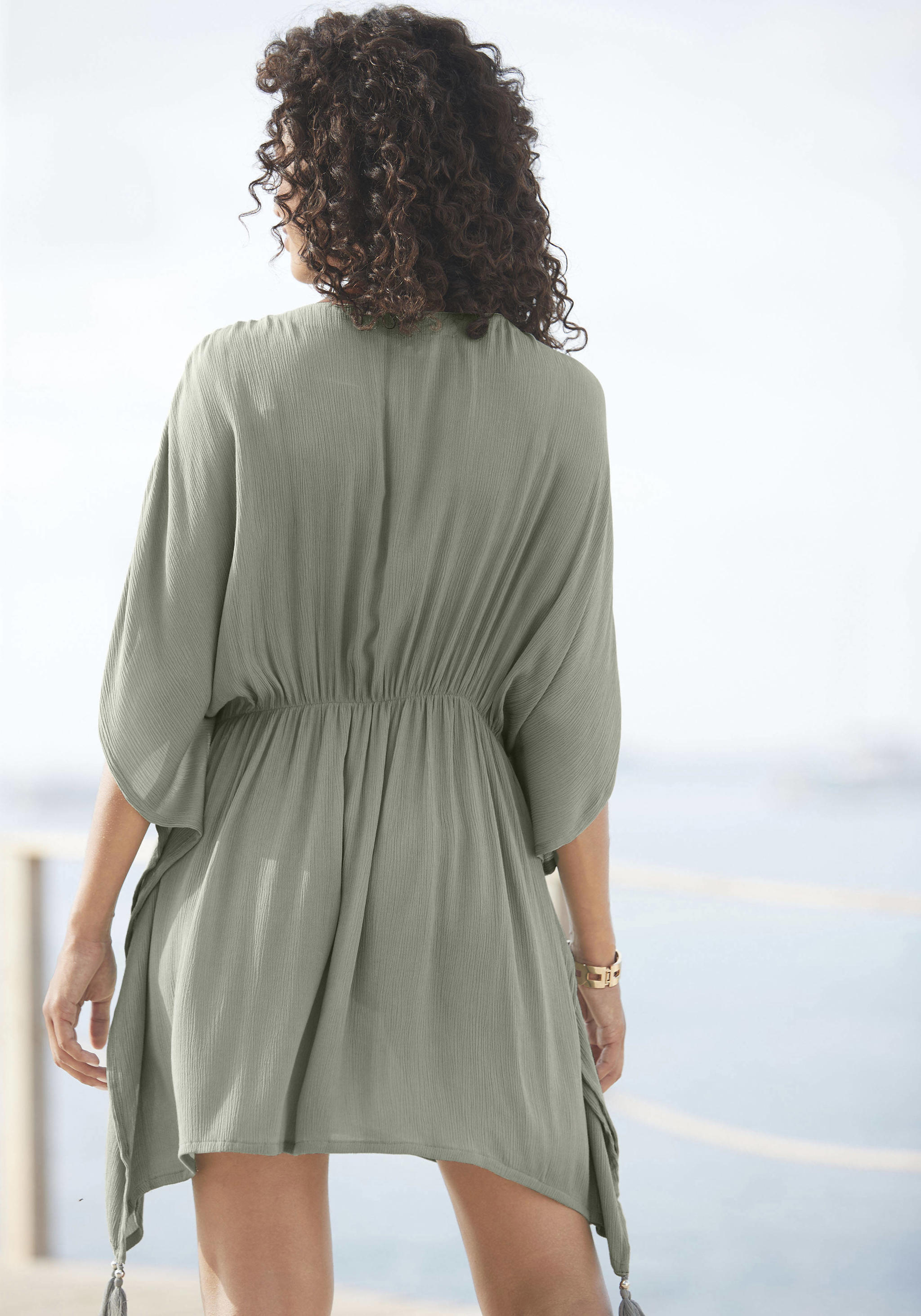 Lascana strandtuniek kakigroen | wehkamp