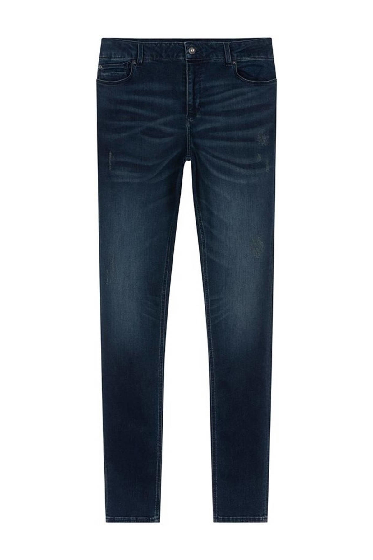 Rellix tapered fit jeans damaged dark denim | wehkamp