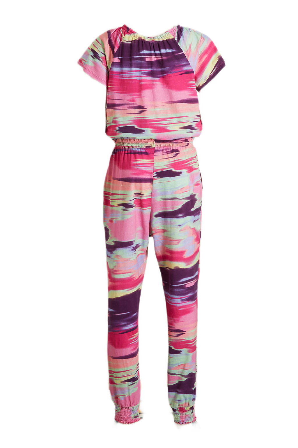 s.Oliver jumpsuit met all over print fuchsia/multicolor | wehkamp
