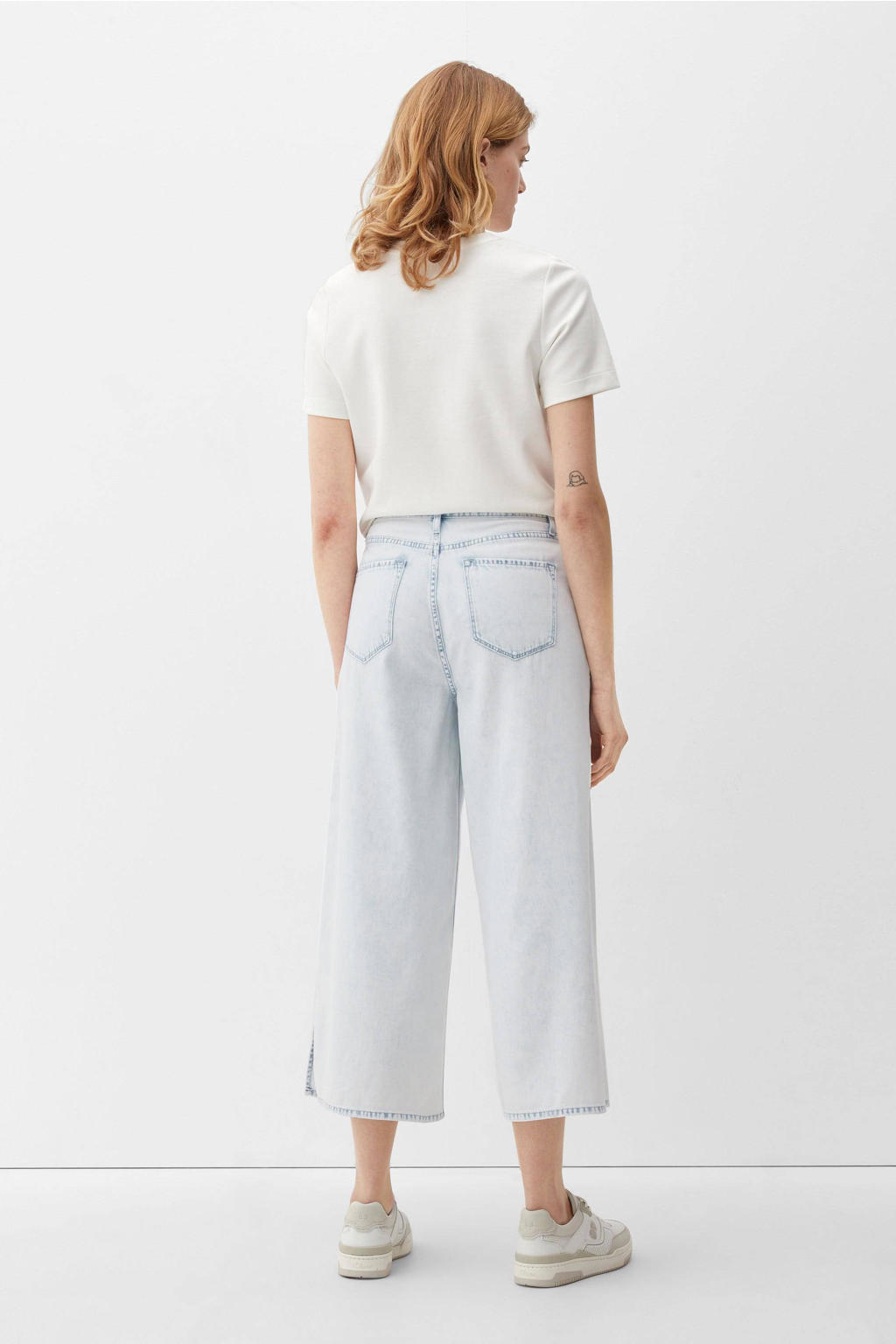 s.Oliver high waist wide leg jeans light blue | wehkamp