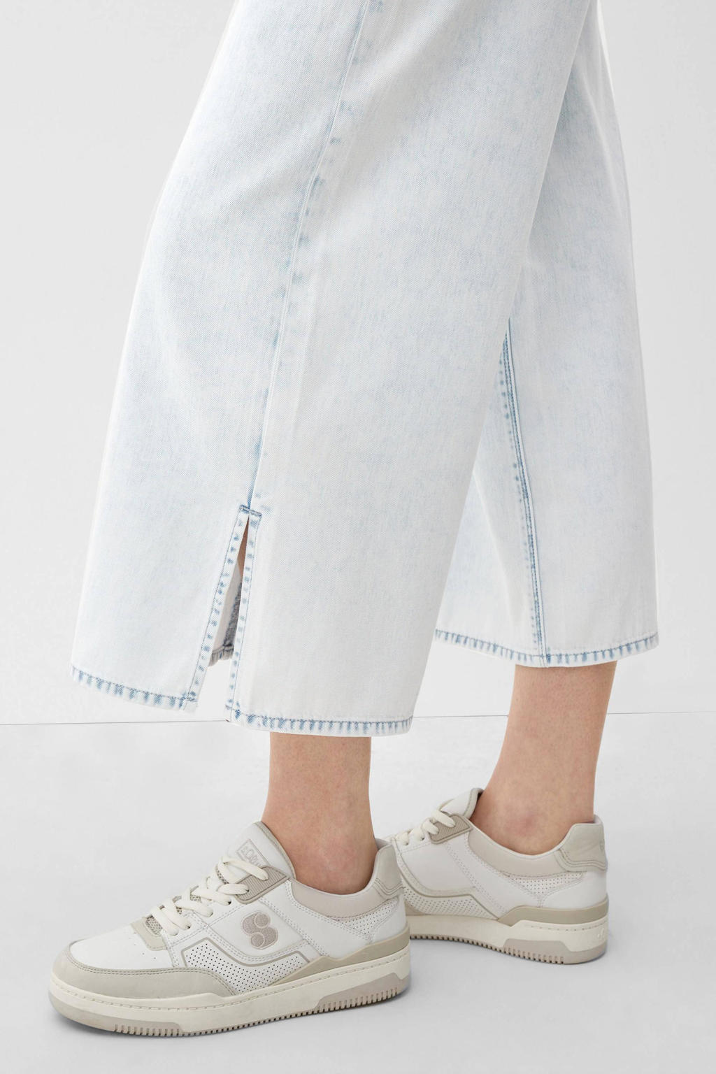 s.Oliver high waist wide leg jeans light blue | wehkamp