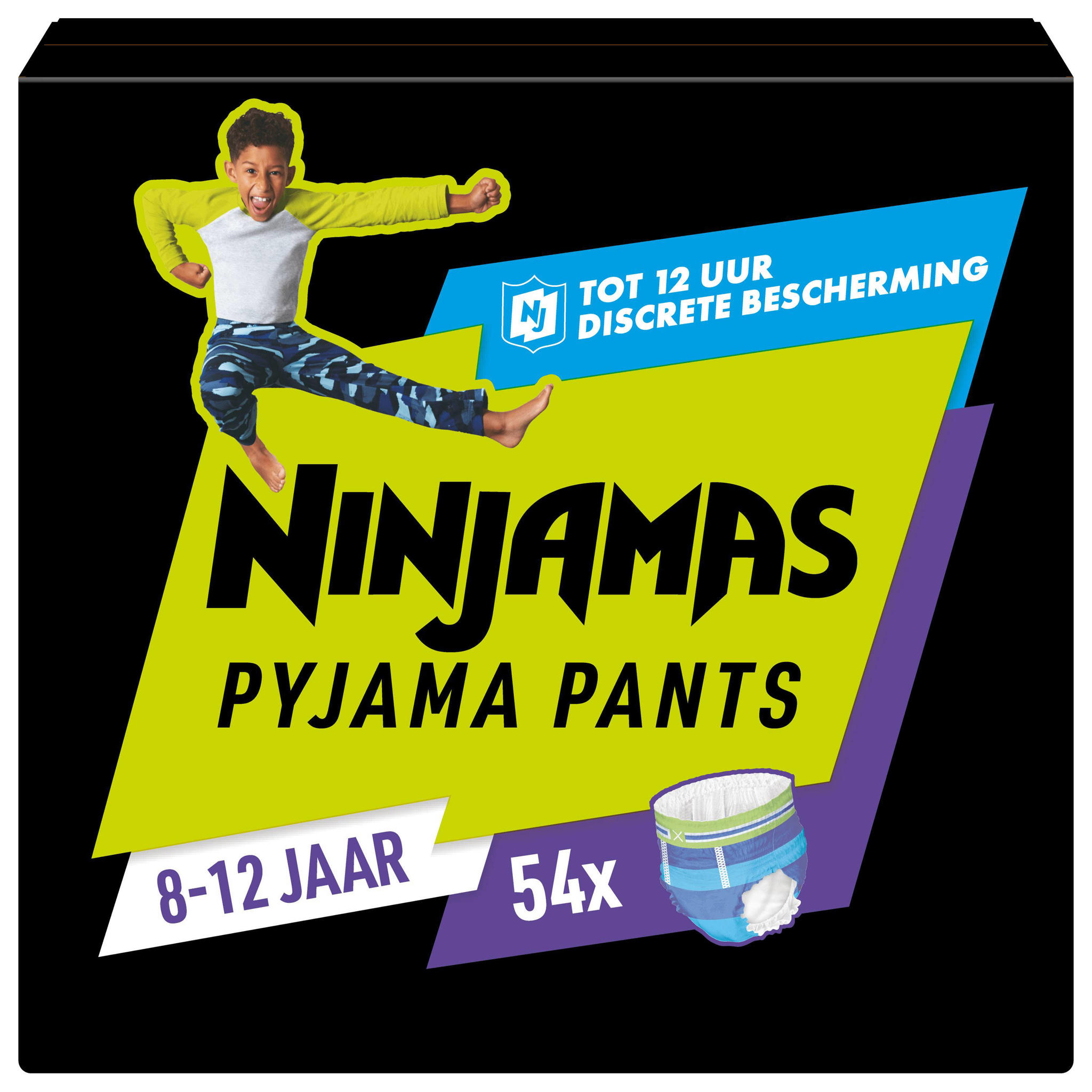 Pampers Ninjamas Pyjama Pants pyjamabroekjes Jongens 8-12 Jaar (27-43kg) - 54 stuks | wehkamp