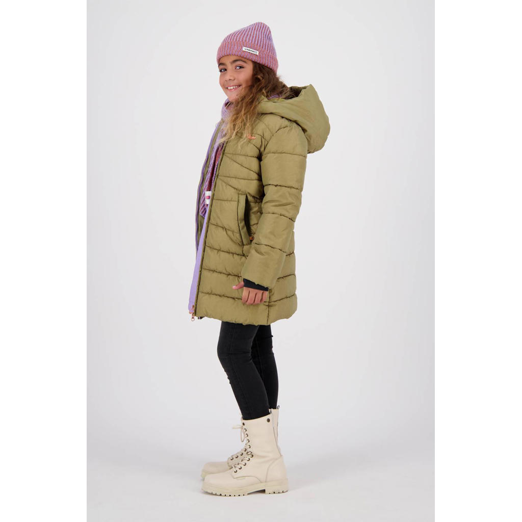 Vingino gewatteerde winterjas Tarilla licht armygroen | wehkamp