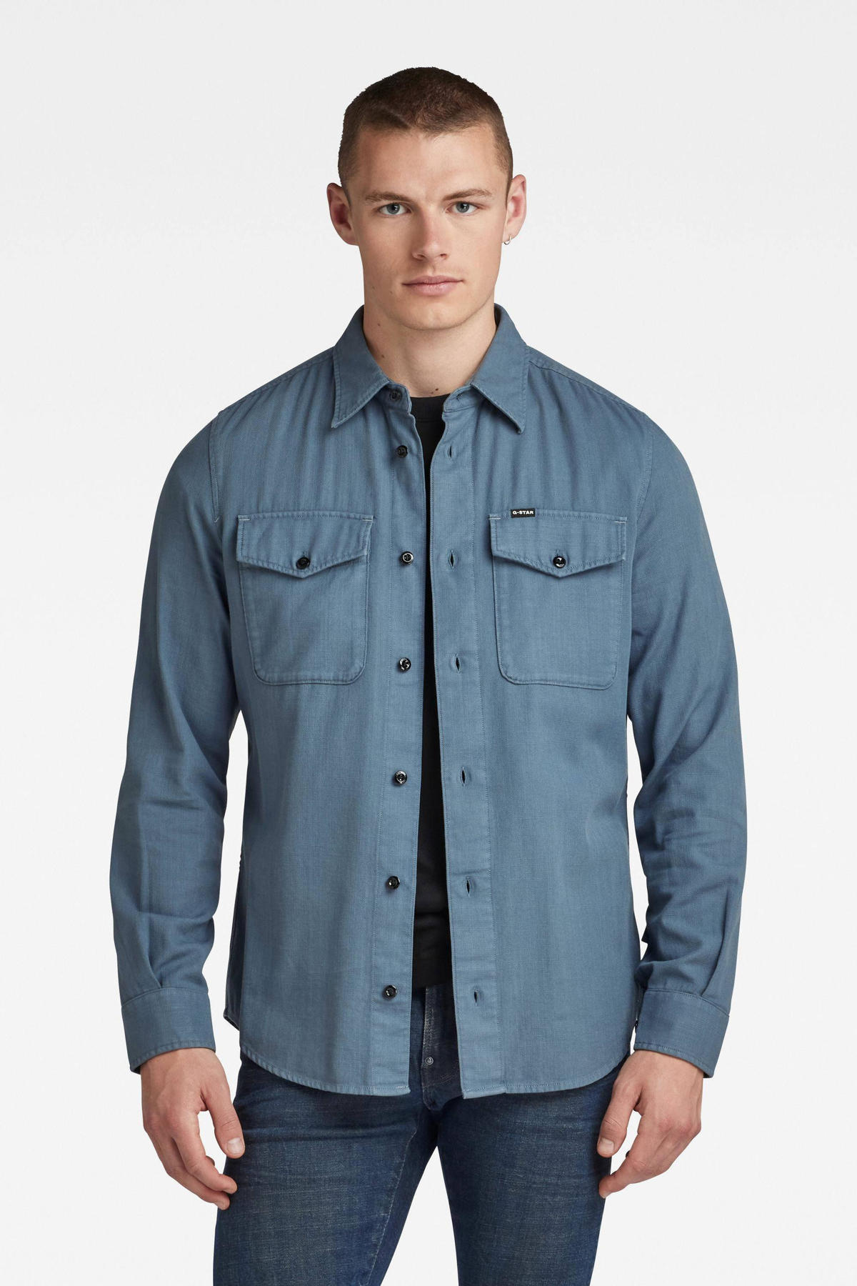 G-STAR slim fit denim overshirt Marine axis | wehkamp