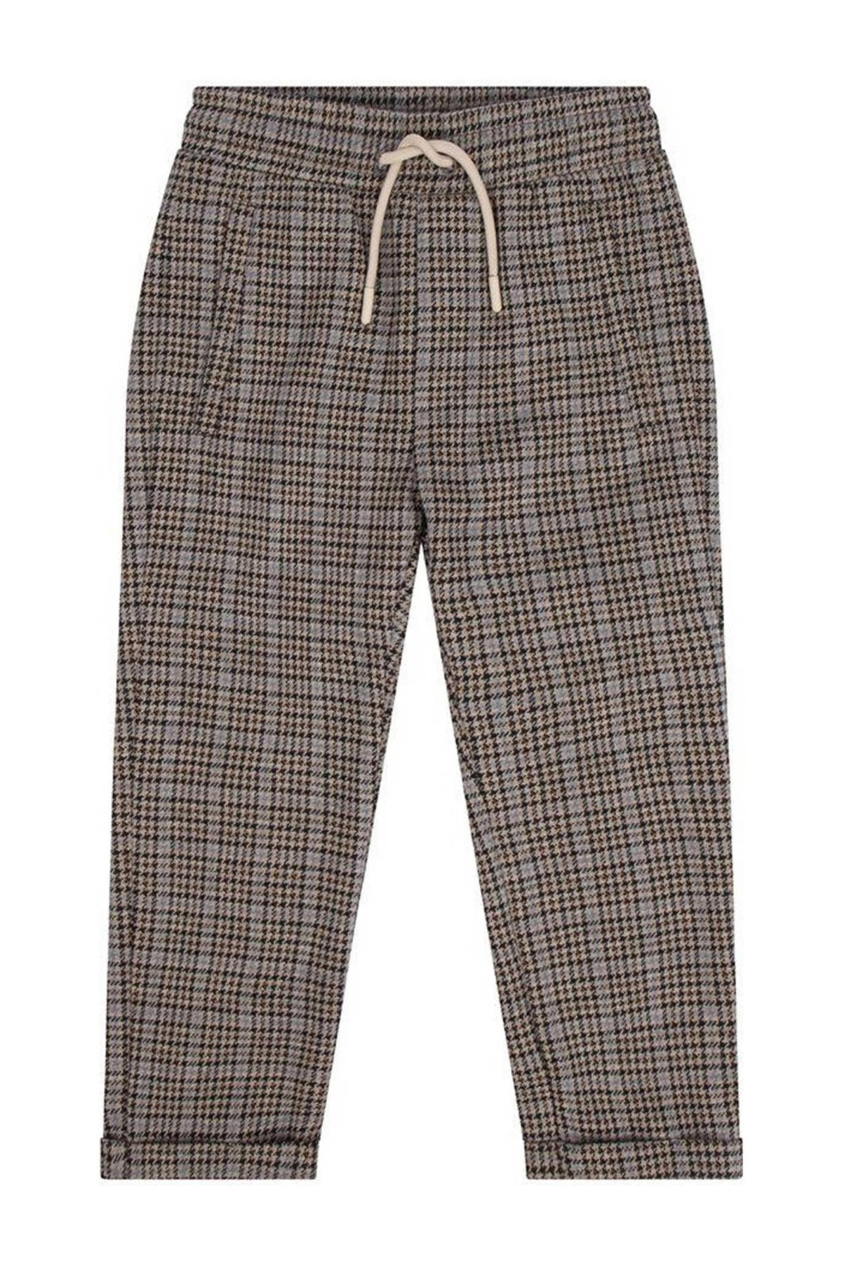 Daily7 geruite slim fit broek bruin | wehkamp