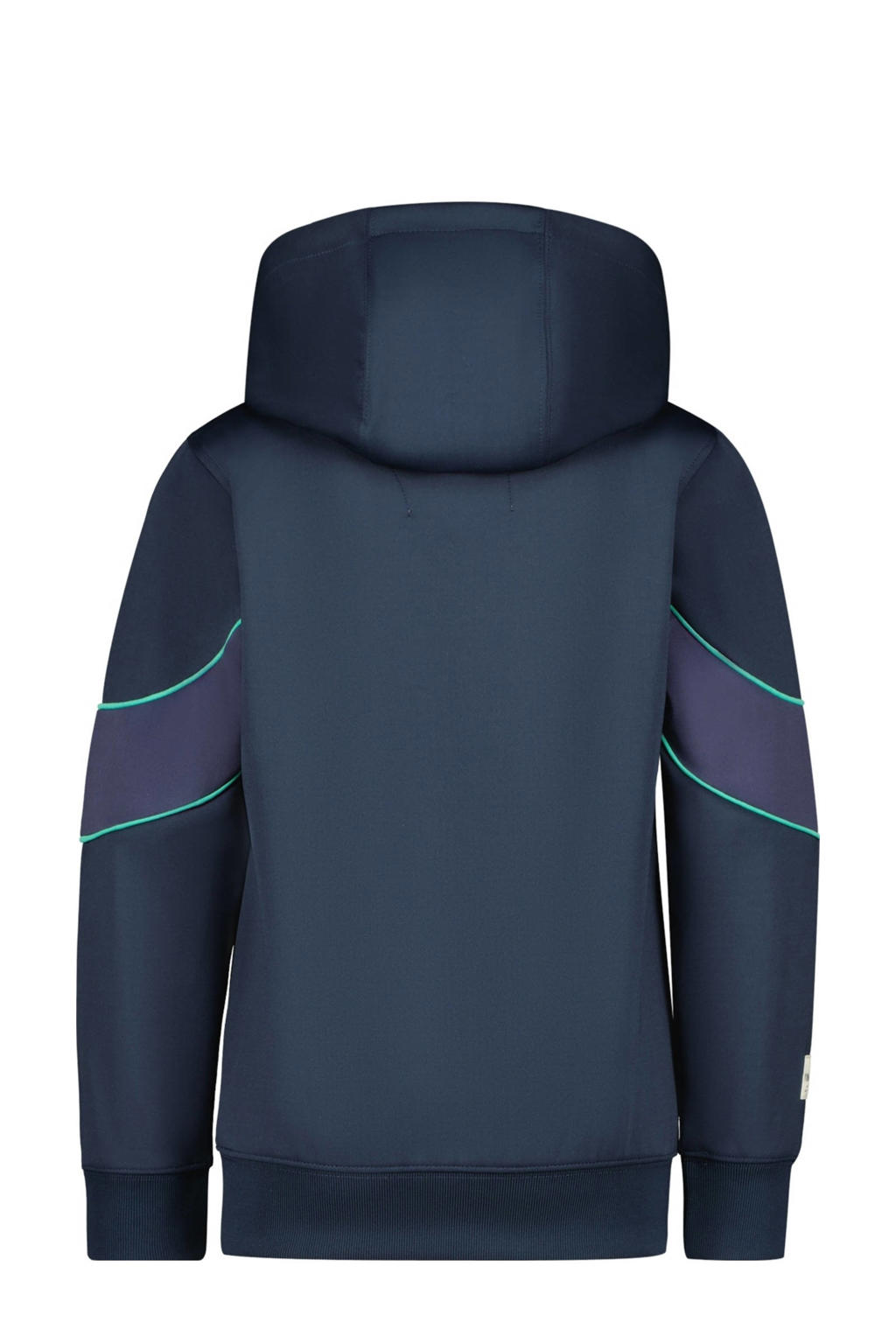 Vingino sweatvest Obay donkerblauw/paars | wehkamp