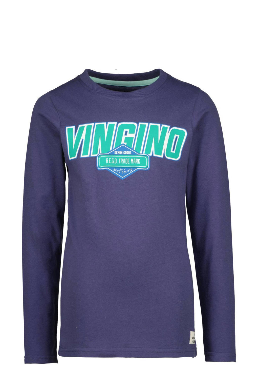 Vingino longsleeve Jaxson met logo paars | wehkamp