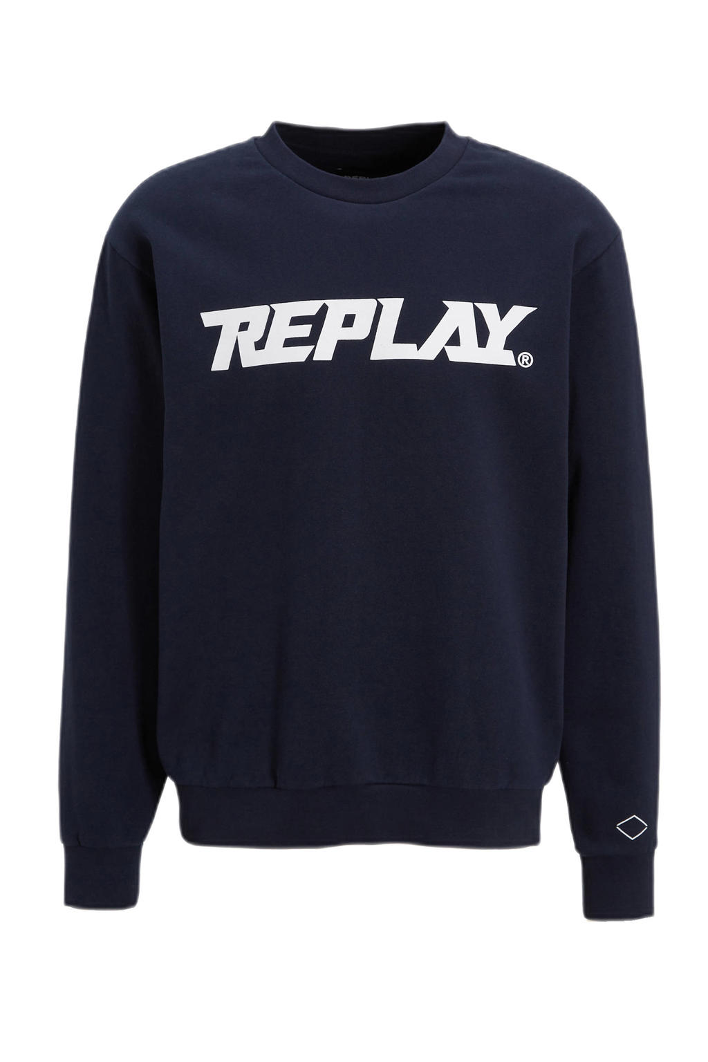 REPLAY sweater met logo blauw | wehkamp
