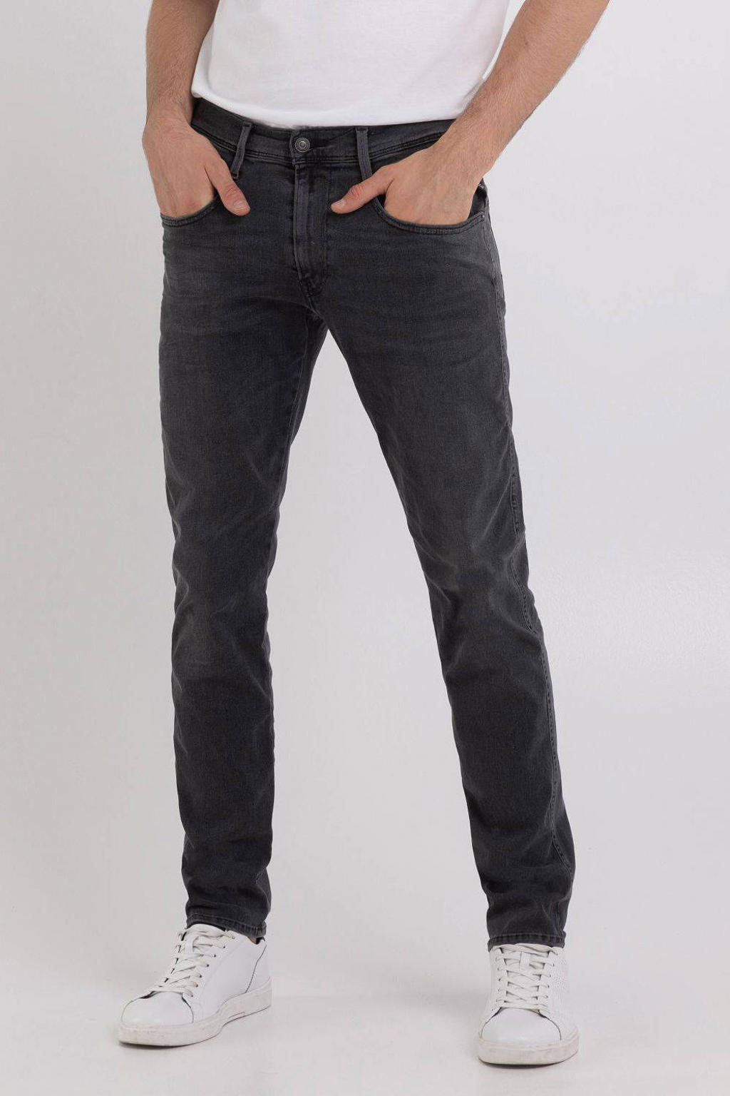 REPLAY slim fit jeans ANBASS hyperflex dark grey | wehkamp