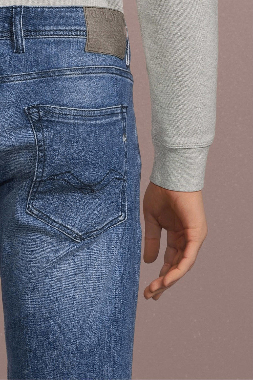 REPLAY straight fit jeans GROVER medium blue | wehkamp