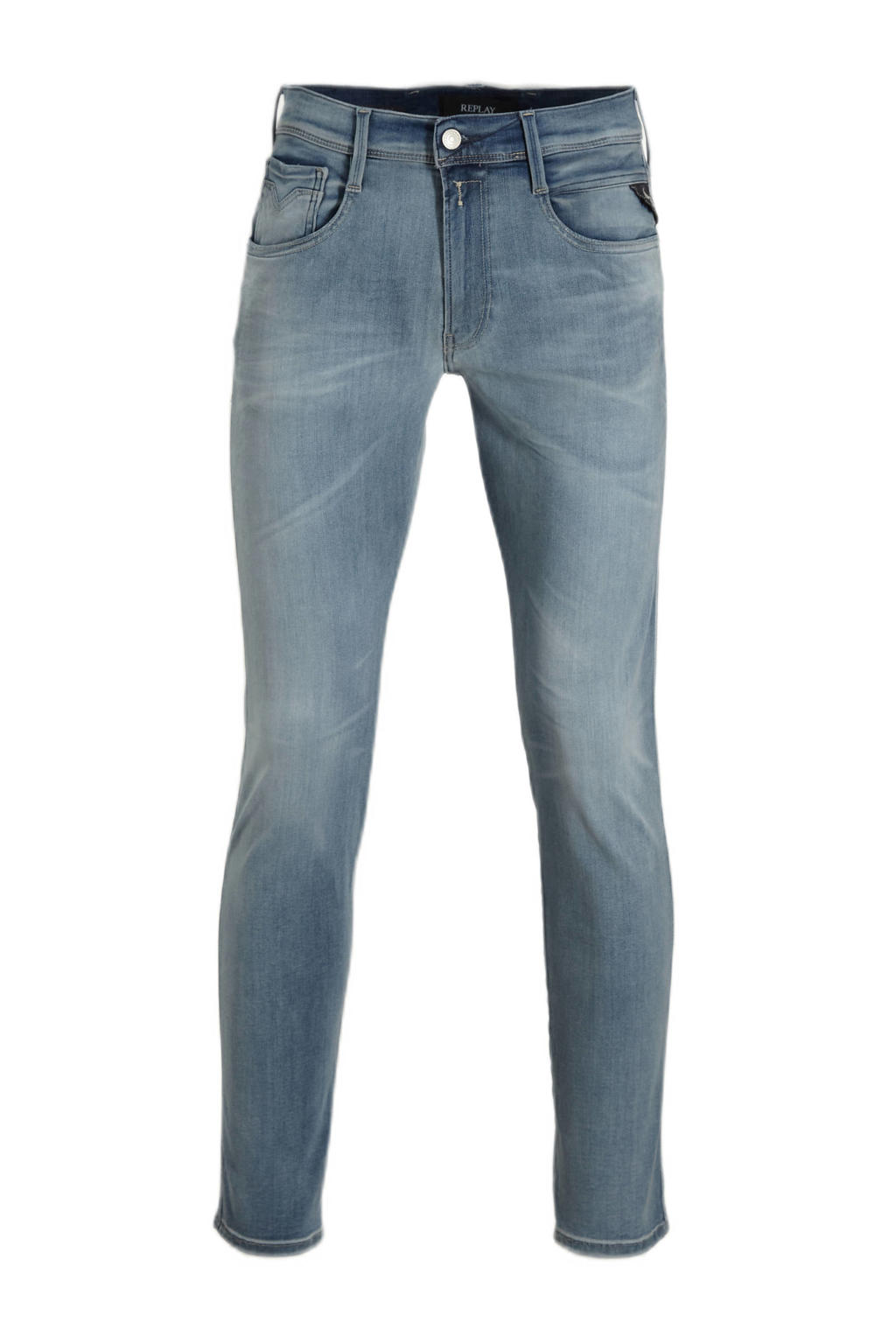 REPLAY slim fit jeans ANBASS hyperflex medium blue | wehkamp