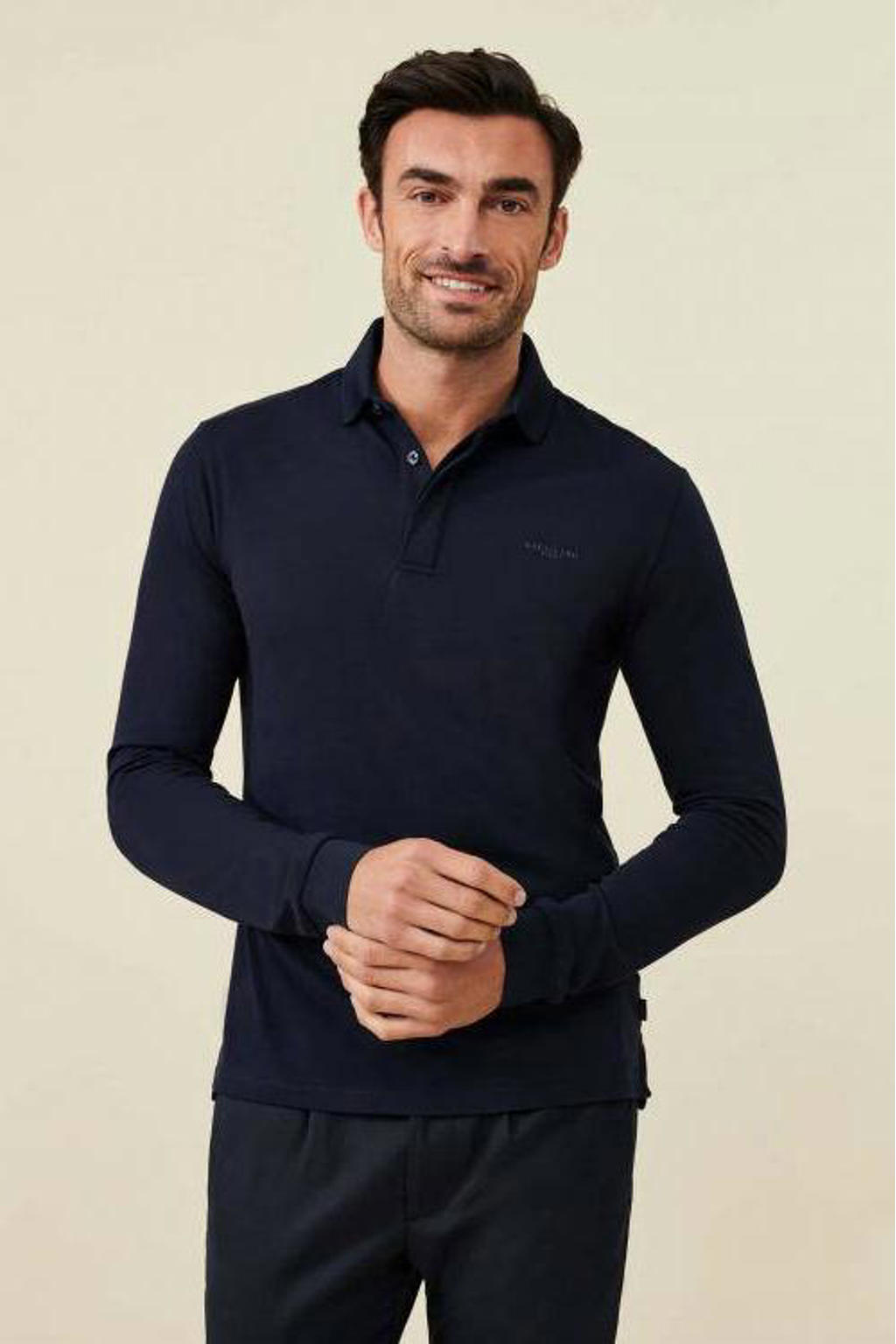 Cavallaro Napoli polo Basso met logo dark blue | wehkamp