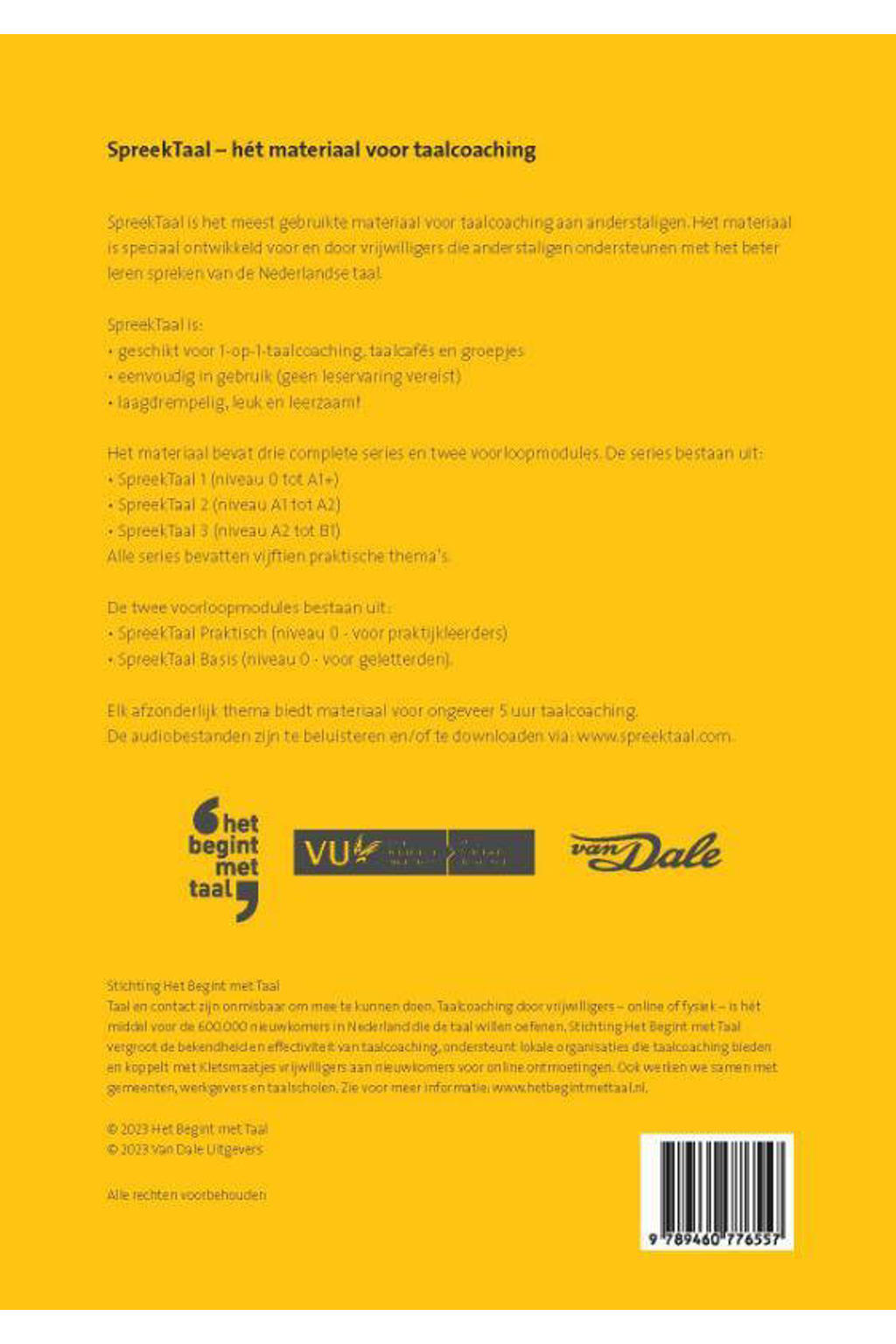 Stichting Het Begint met Taal & VU-NT2 SpreekTaal Basis Kennismaken | wehkamp