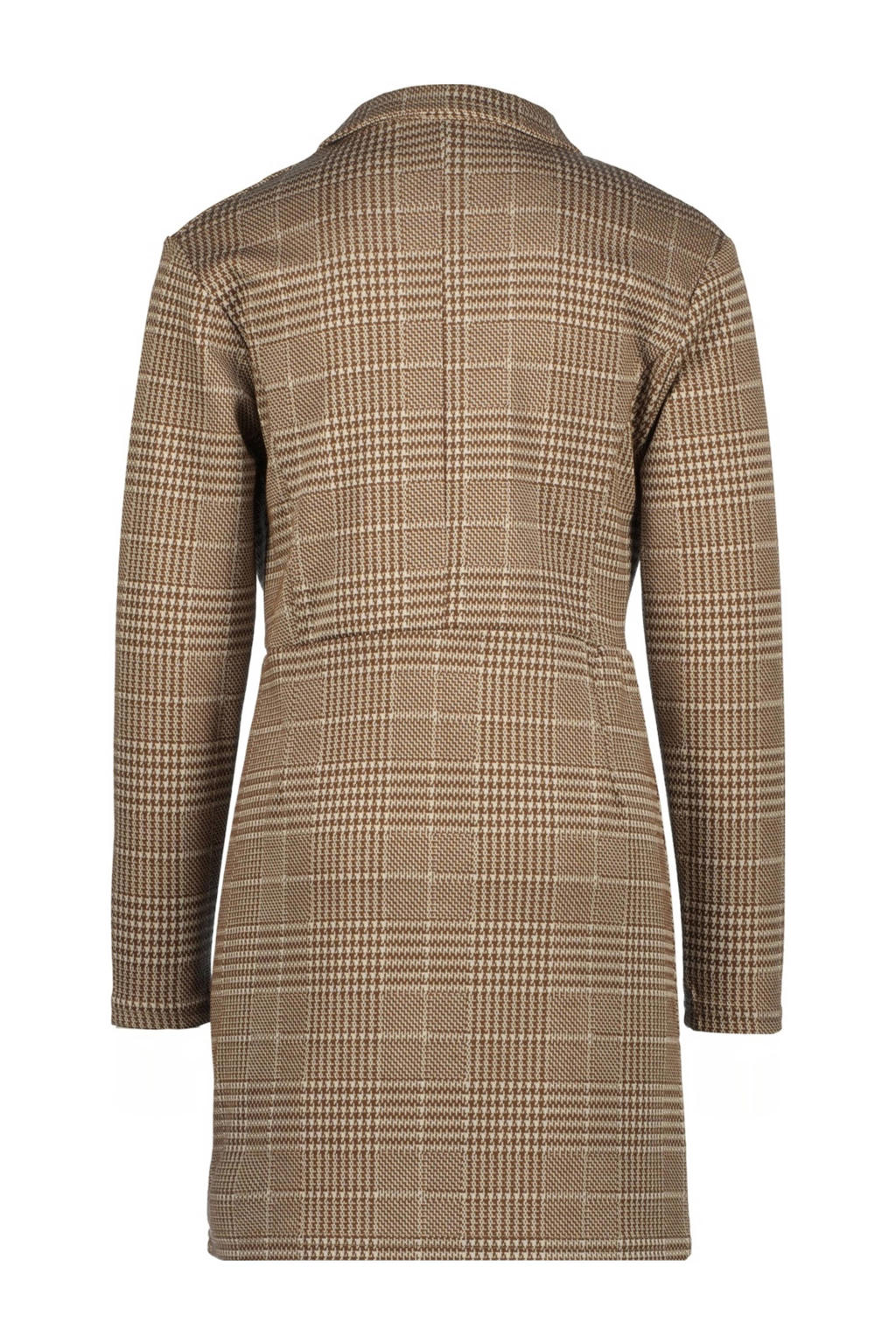 Vingino geruite jurk Panieka lichtbruin/ecru | wehkamp