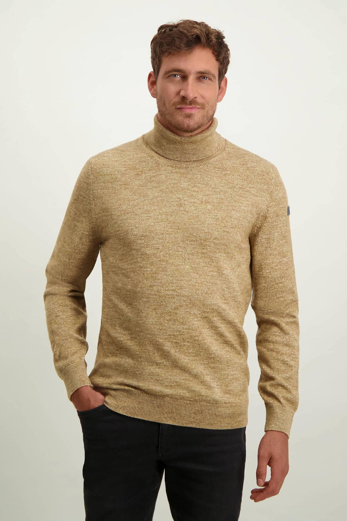 State of Art gemêleerde coltrui beige | wehkamp