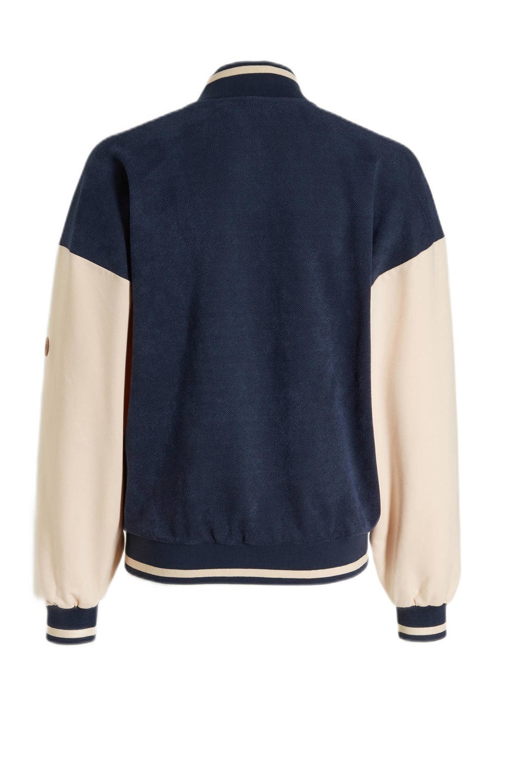 NoBell’ baseball jacket Barsy met patches donkerblauw/offwhite | wehkamp