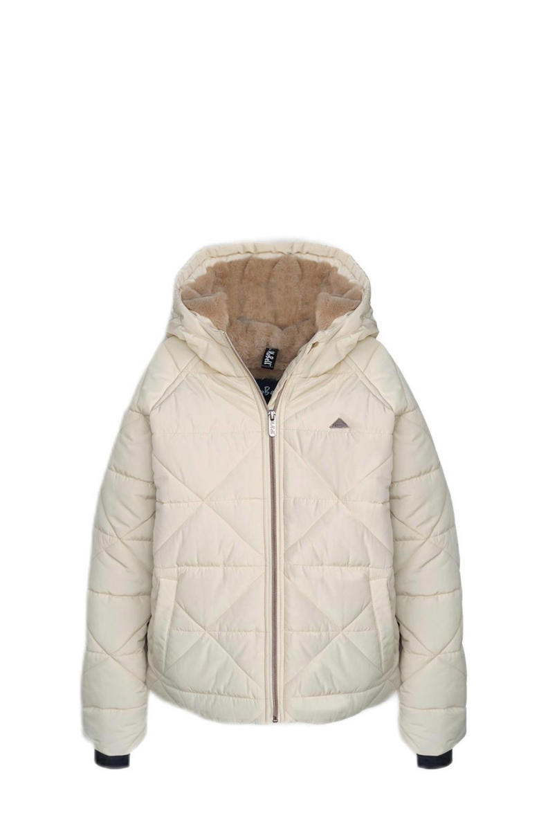 NoBell’ gewatteerde winterjas Buffer van polyester ivoor | wehkamp