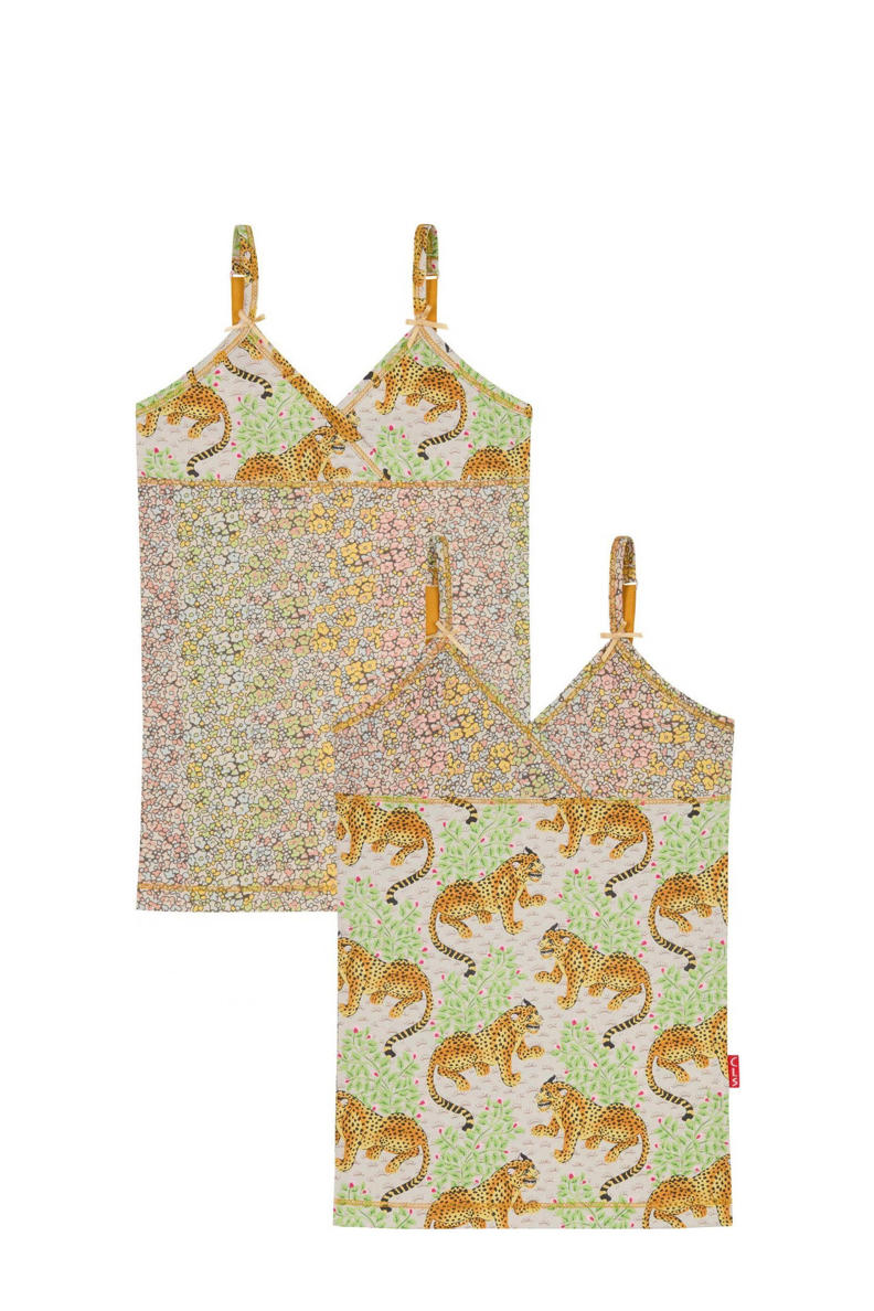 Claesen's singlet Leopard - set van 2 bruin | wehkamp