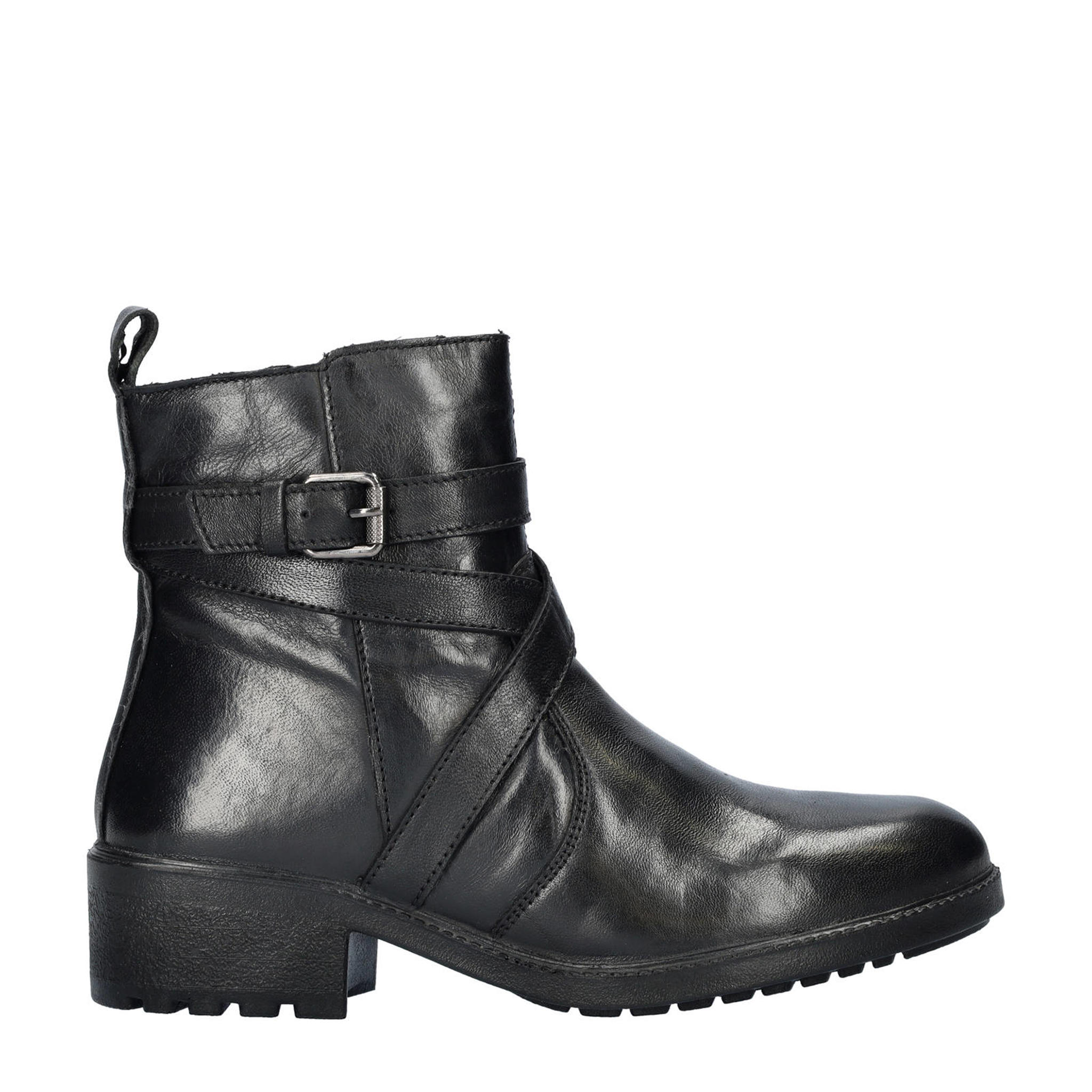 Nelson leren enkellaarzen zwart | wehkamp