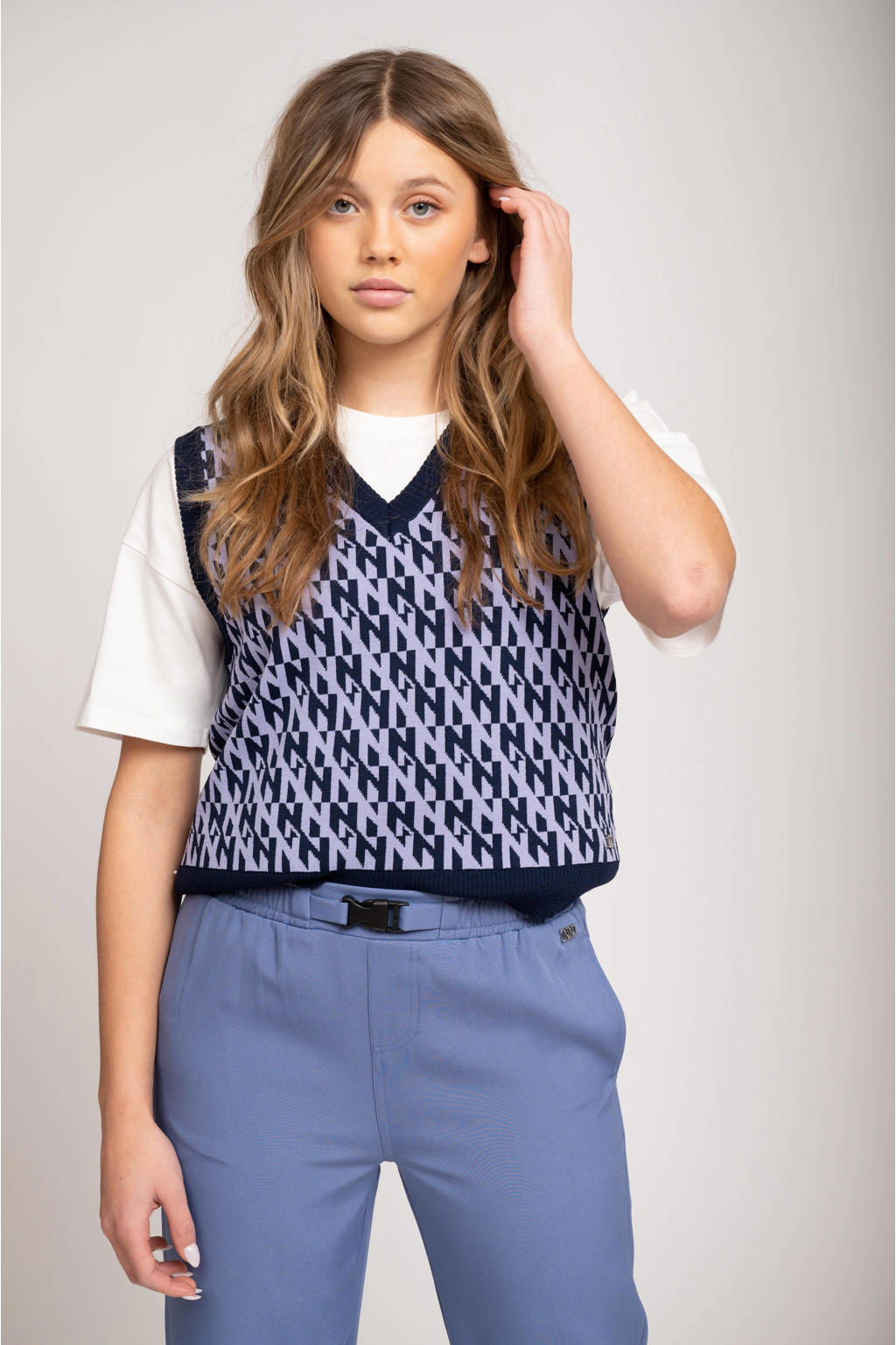 NIK&NIK spencer Twiggy met all over print paars | wehkamp