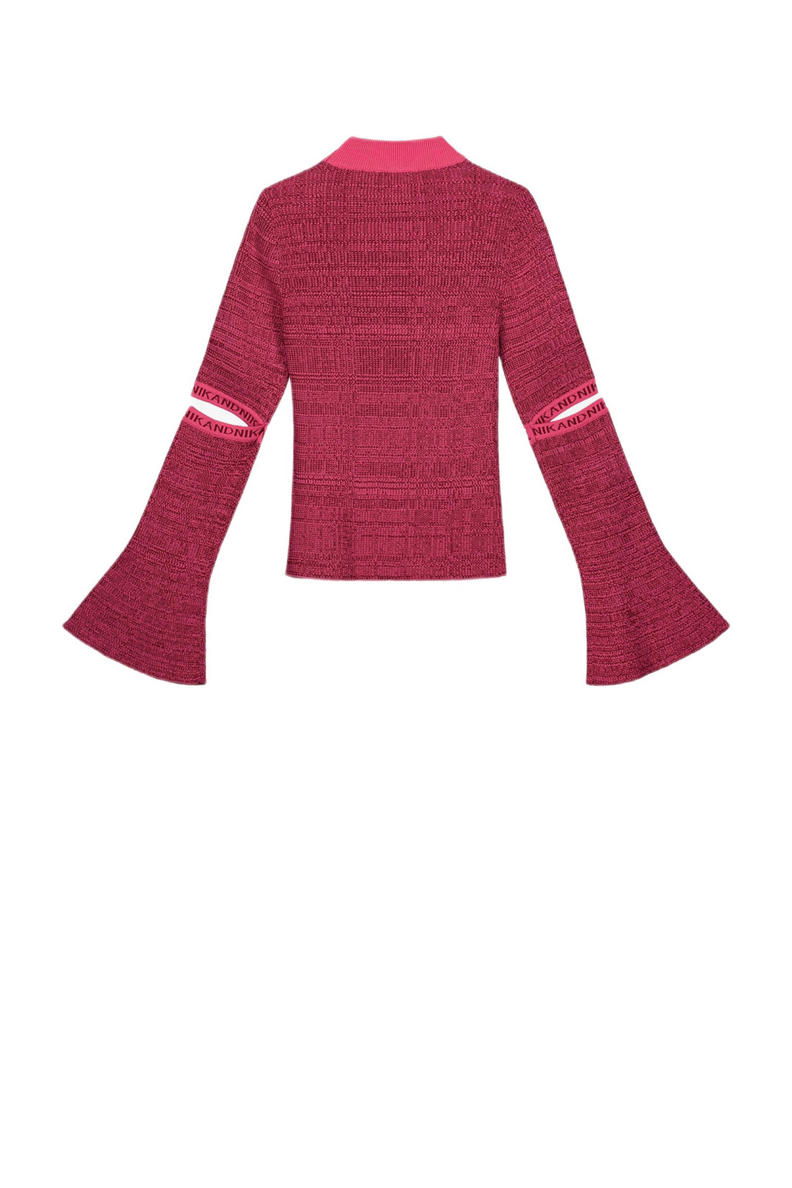 NIK&NIK top Teresa met open detail felroze | wehkamp