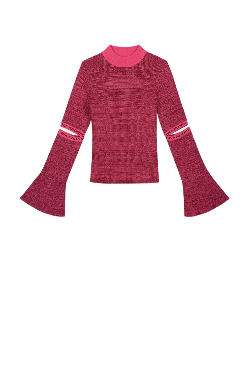 NIK&NIK top Teresa met open detail felroze | wehkamp