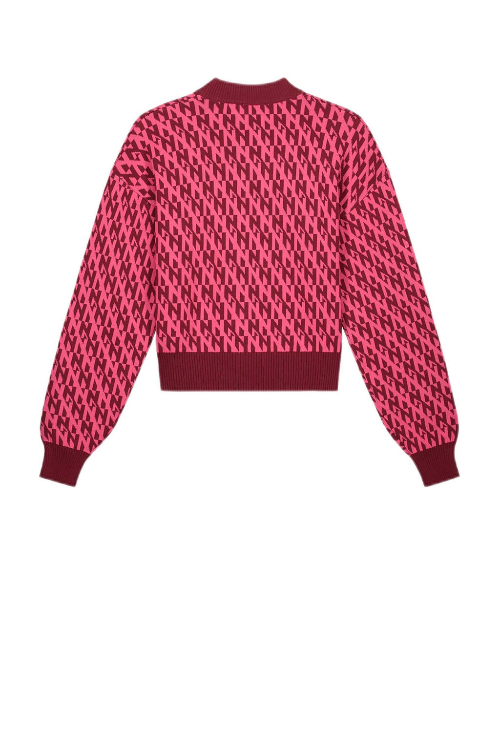 NIK&NIK vest Twiggy met all over print felroze/rood | wehkamp