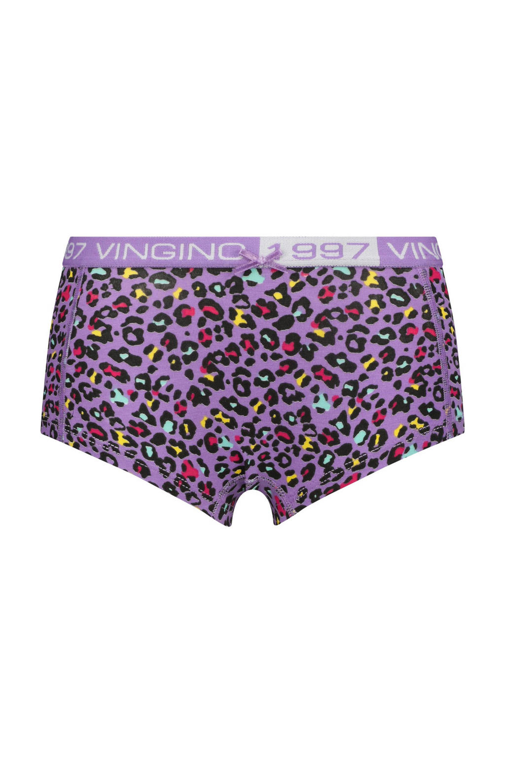 Vingino singlet + short Animal lila/zwart | wehkamp