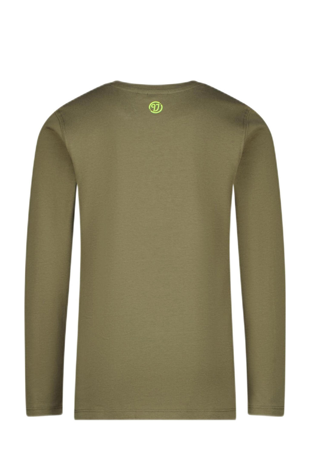 Vingino longsleeve met logo armygroen | wehkamp