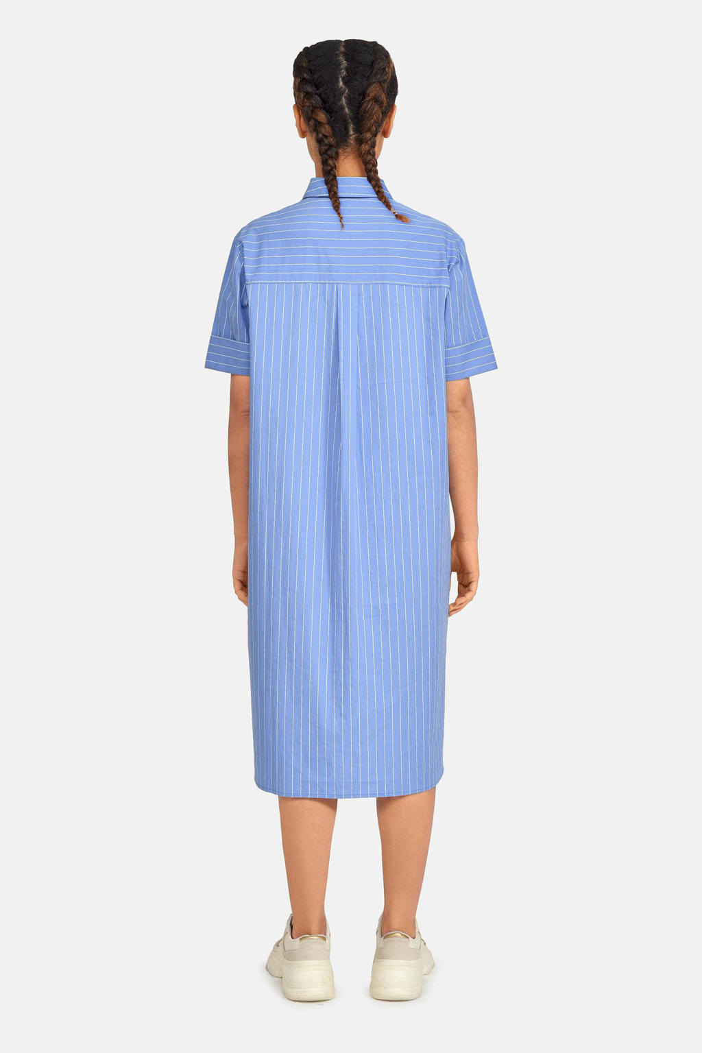 SisterS Point blousejurk UFA-L.SH met krijtstreep blauw/wit | wehkamp