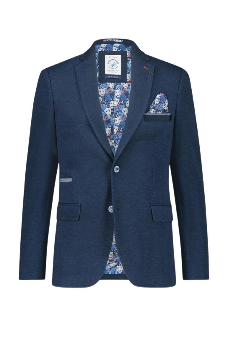 A fish named Fred gemêleerd regular fit colbert navy | wehkamp