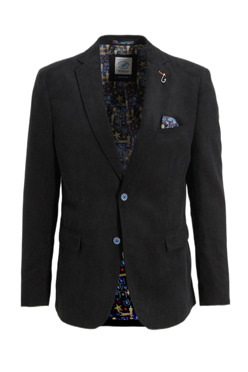 A fish named Fred regular fit colbert met textuur grey | wehkamp