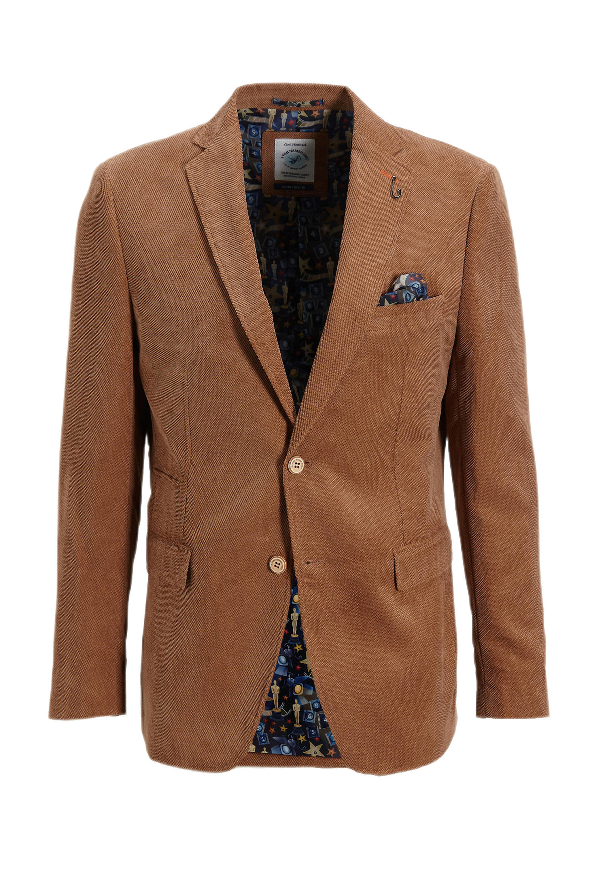 A fish named Fred regular fit colbert met textuur sand | wehkamp