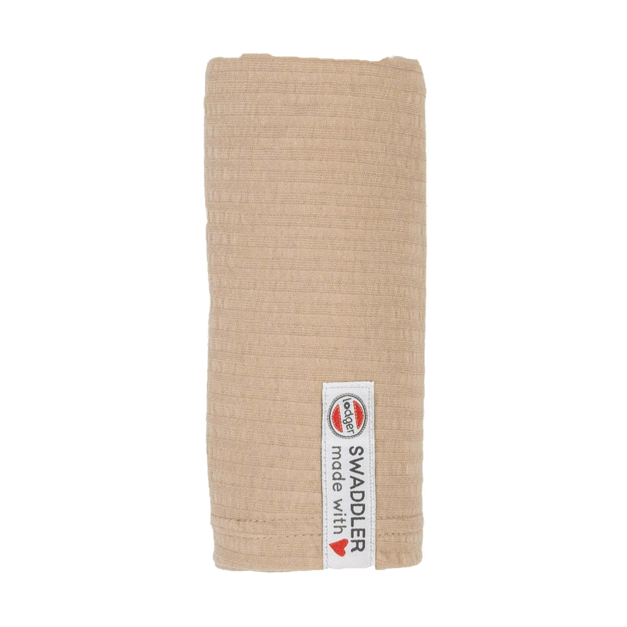Lodger hydrofiele doek 70x70 cm Seersucker Beige | wehkamp