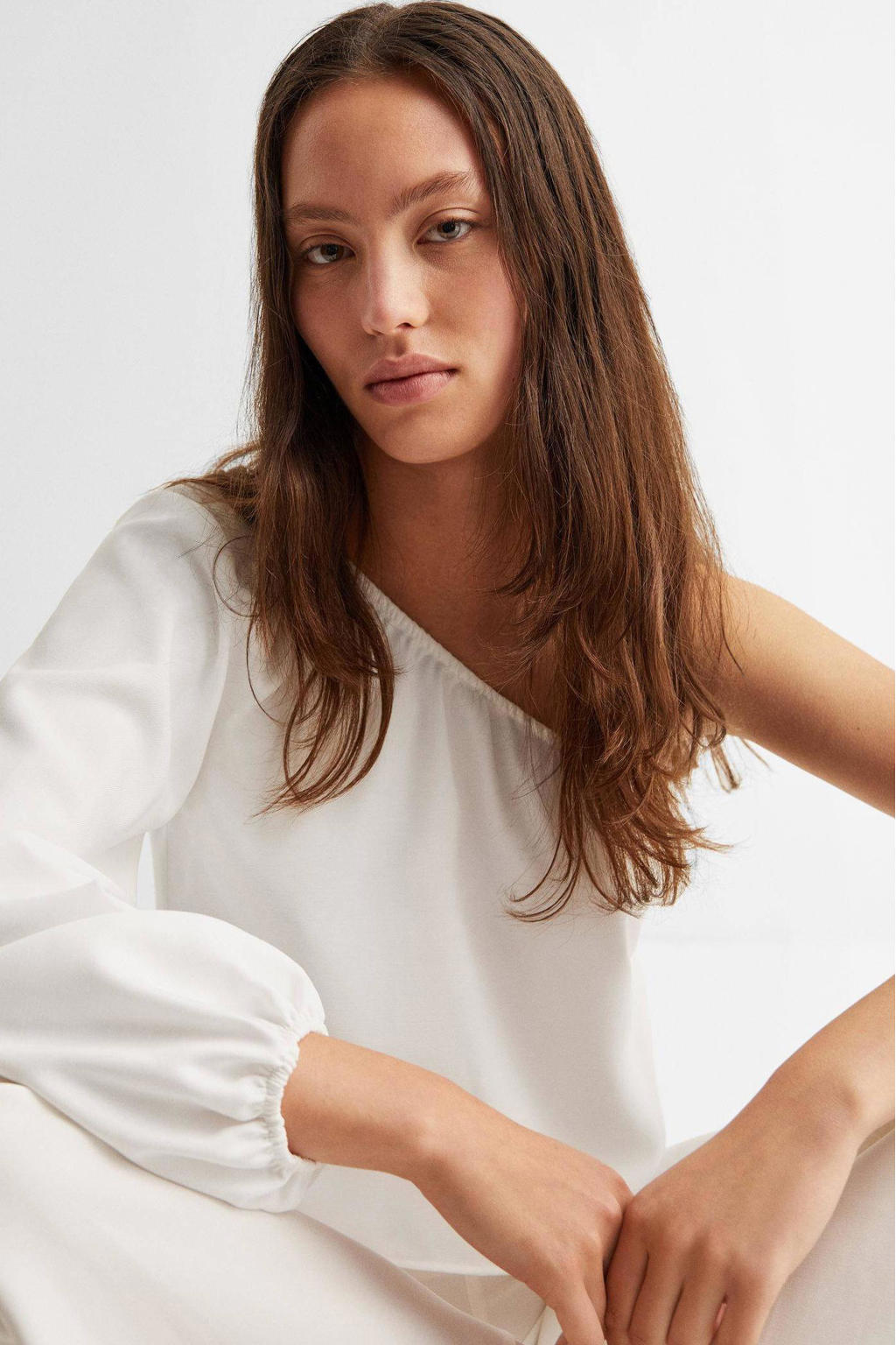 Mango Kids off shoulder top wit | wehkamp