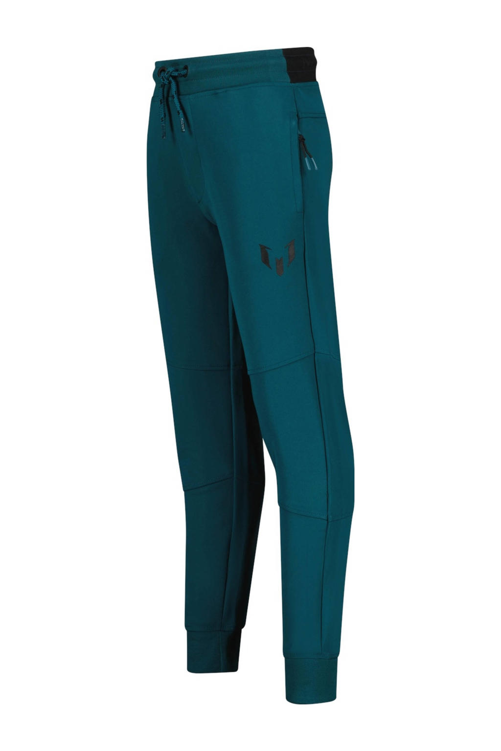 Vingino x Messi skinny joggingbroek Santino met logo diepblauw | wehkamp