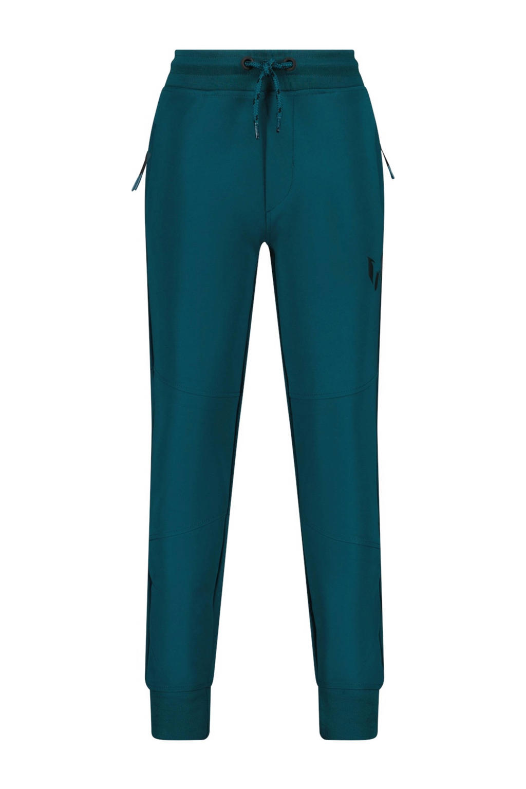 Vingino x Messi skinny joggingbroek Santino met logo diepblauw | wehkamp