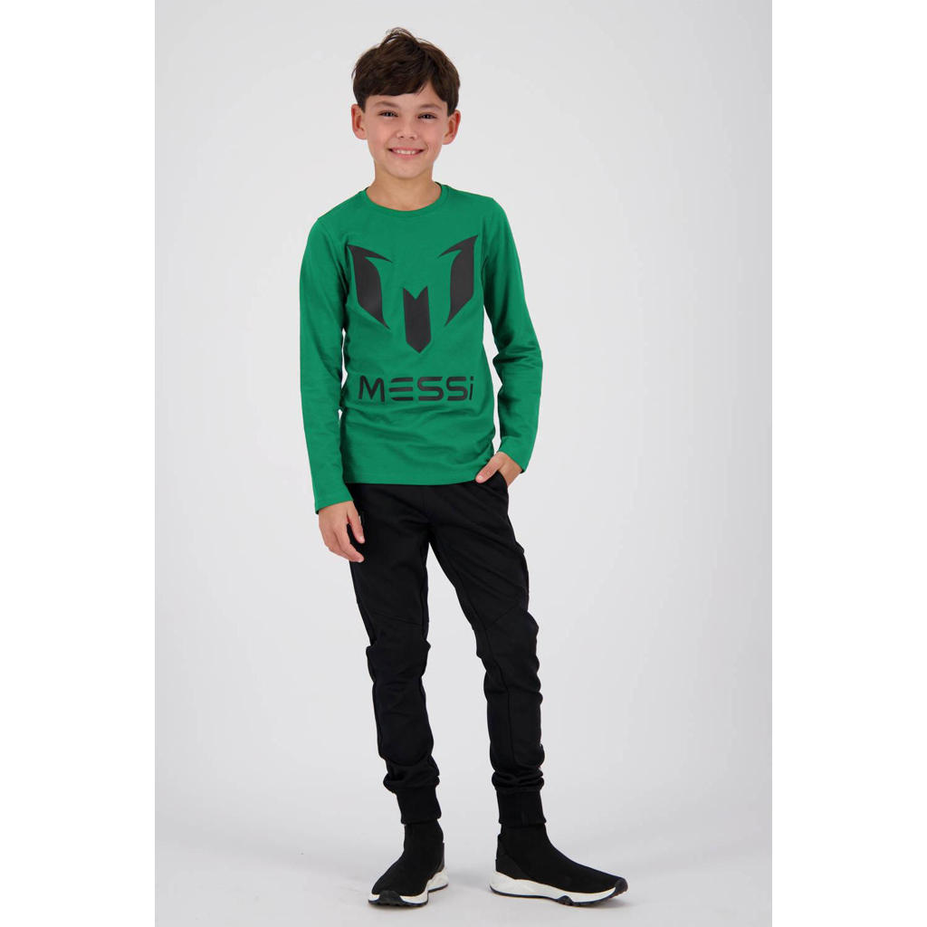 Vingino x Messi longsleeve Jueno met logo dennengroen | wehkamp