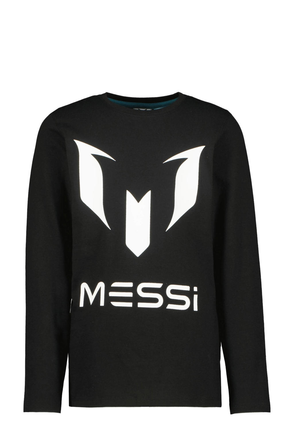 Vingino x Messi longsleeve Jueno met logo zwart | wehkamp