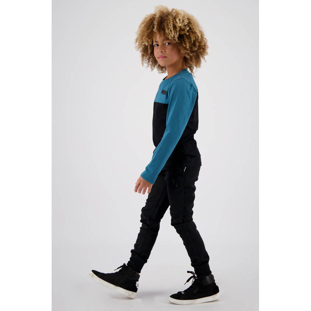 Vingino x Messi skinny joggingbroek Santino met logo zwart | wehkamp