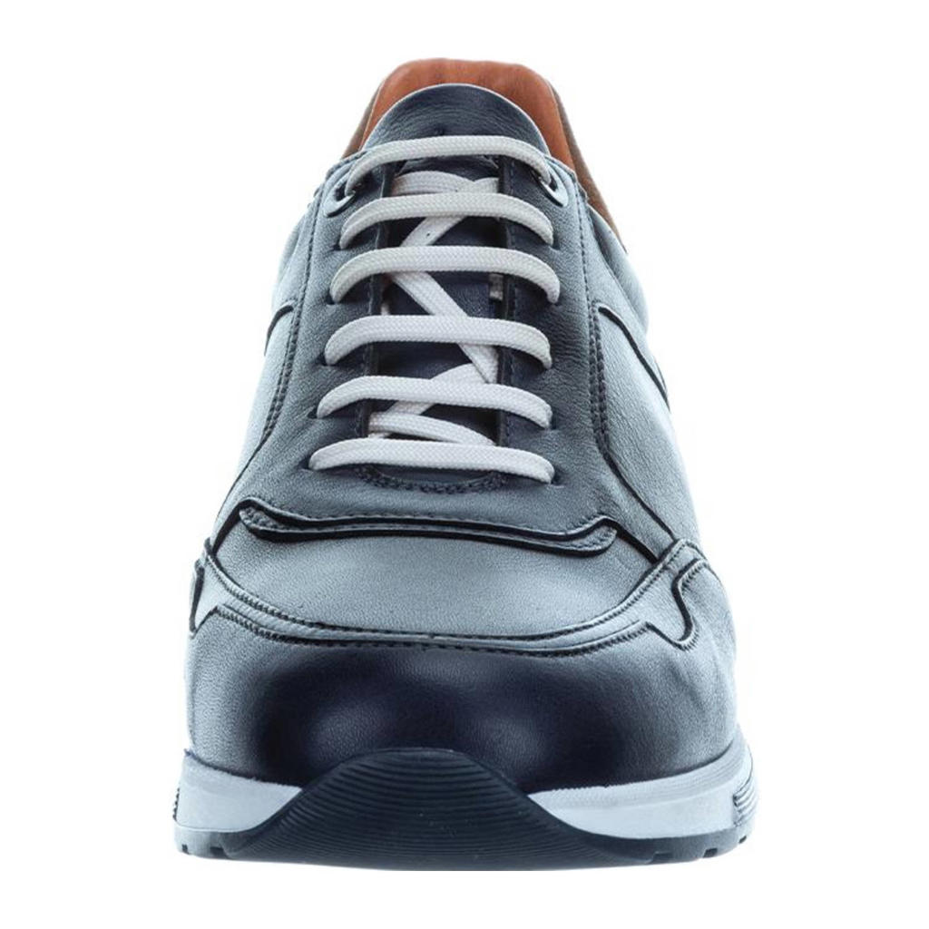 Van Lier Positano leren sneakers donkerblauw | wehkamp