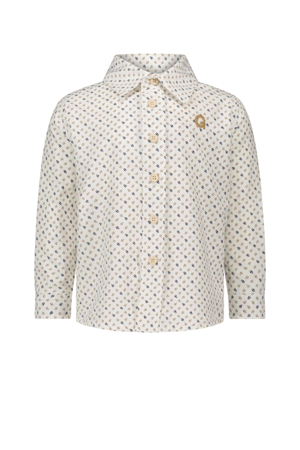 Le Chic Garcon overhemd ERINO met all over print ecru/zand | wehkamp