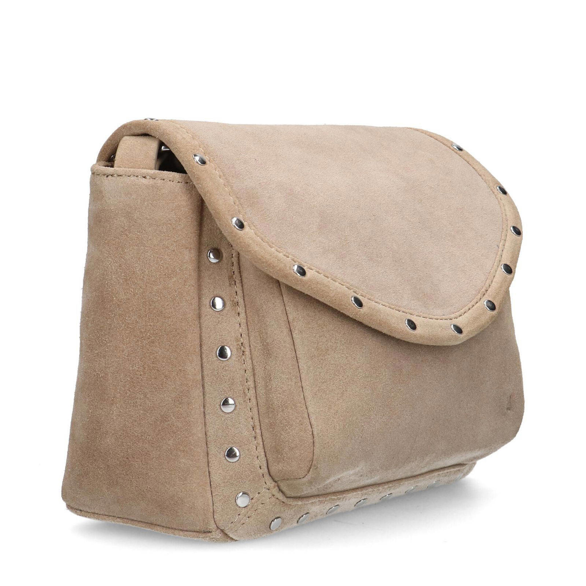 Manfield suède crossbody tas beige | wehkamp