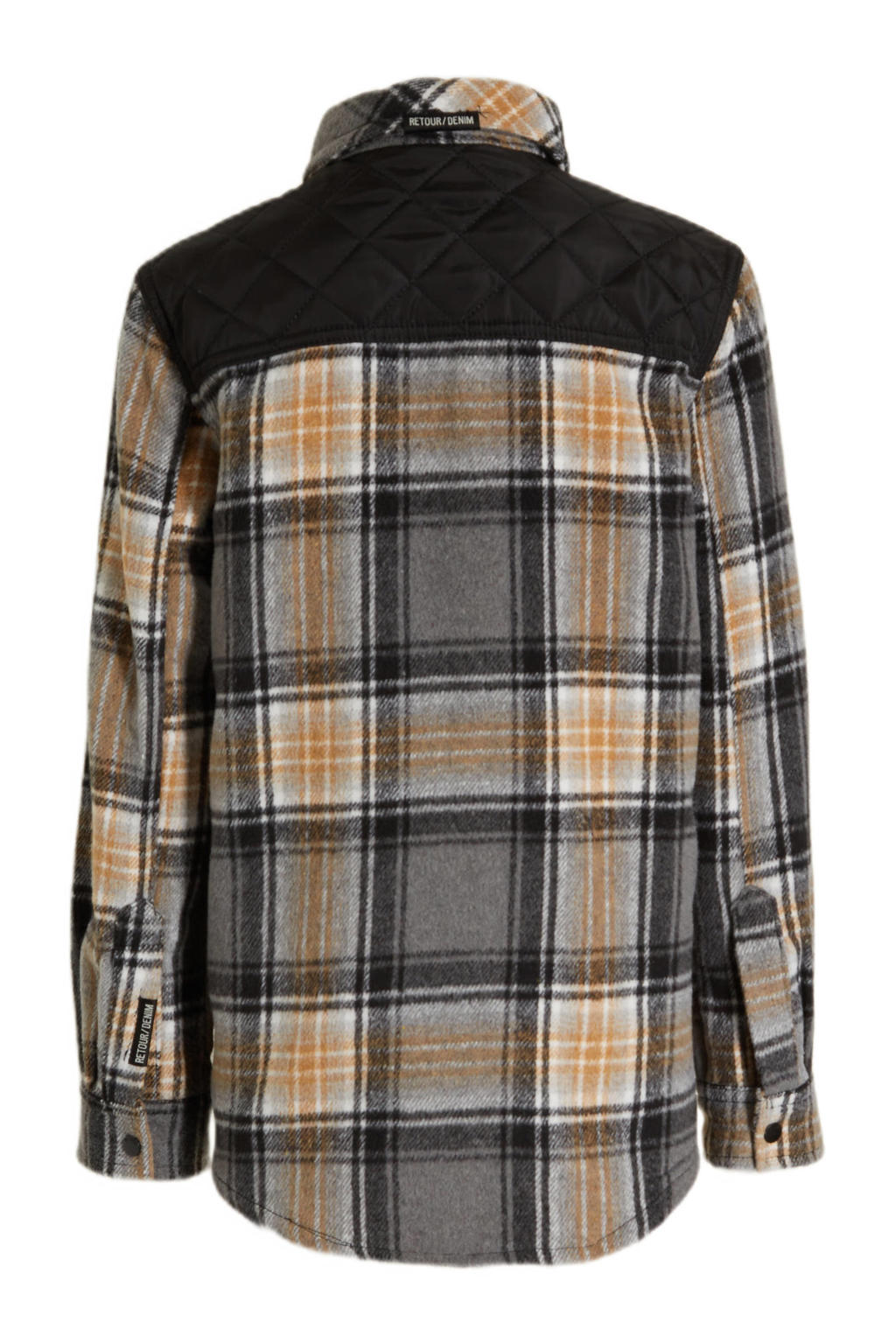 Retour Jeans geruit overhemd Mathew zwart/lichtbruin | wehkamp