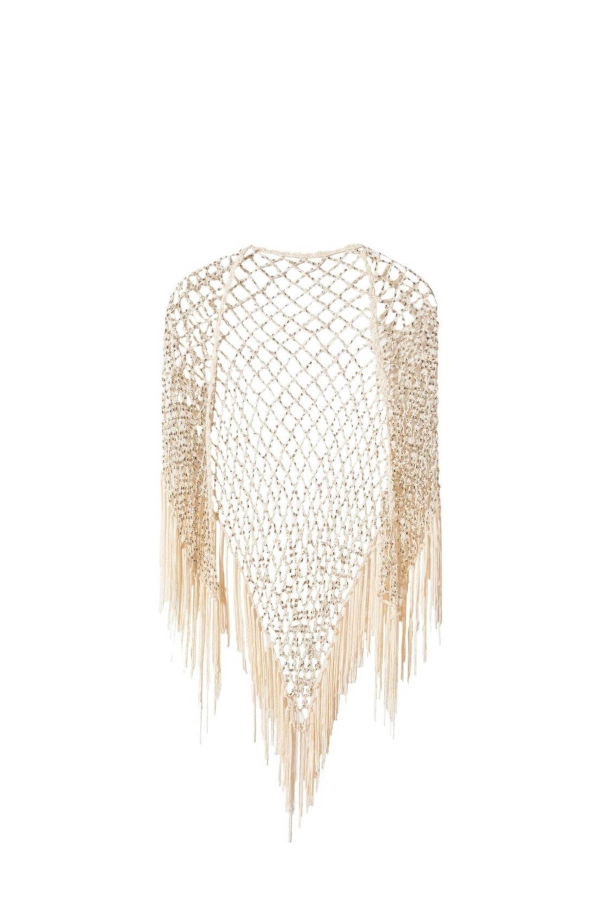 Mango poncho met strass ecru kopen? | Morgen in huis | wehkamp