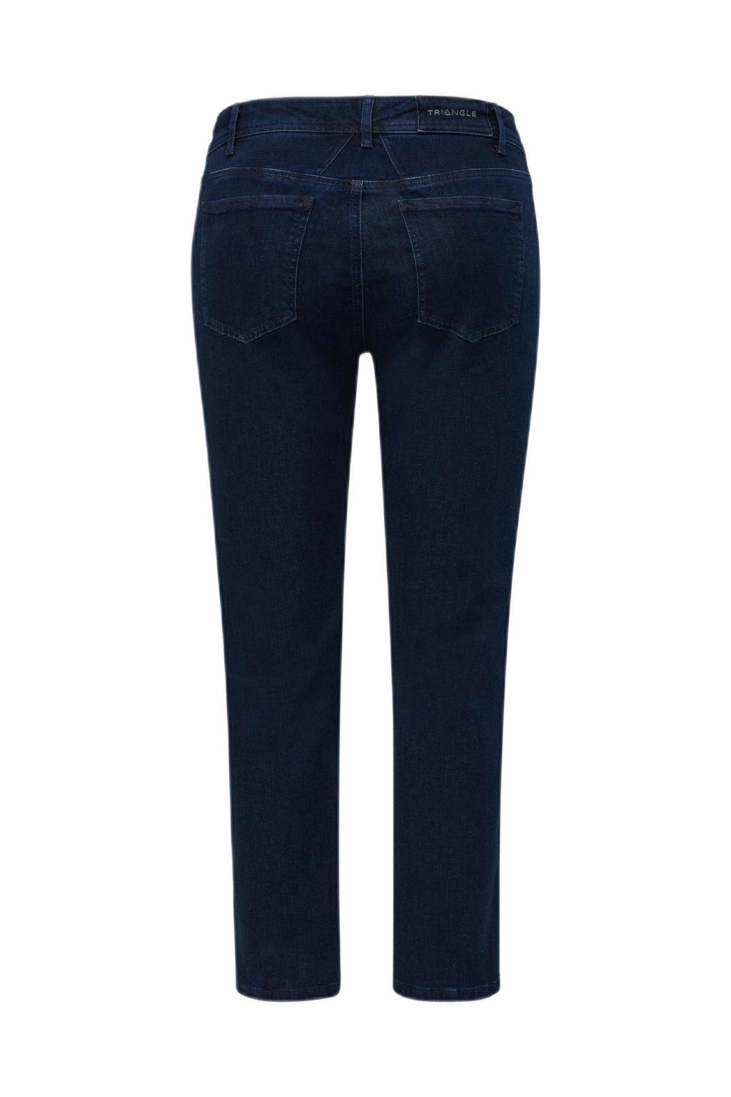 TRIANGLE cropped regular fit jeans black | wehkamp