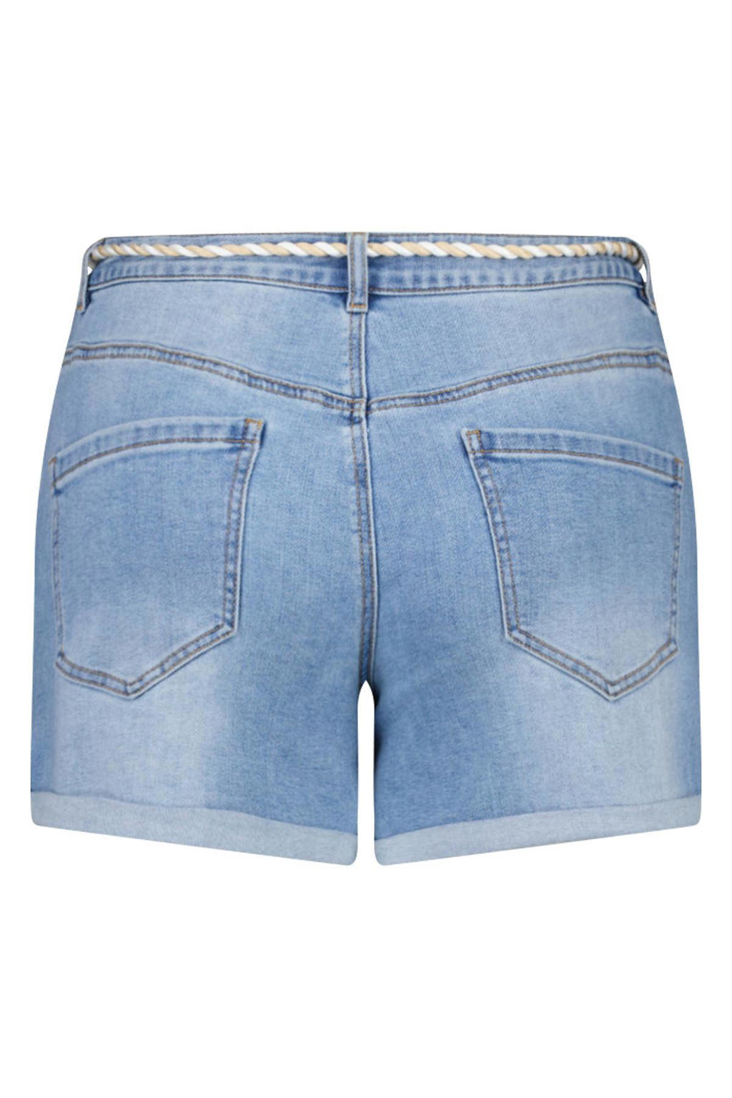 MS Mode loose fit denim short light blue denim | wehkamp