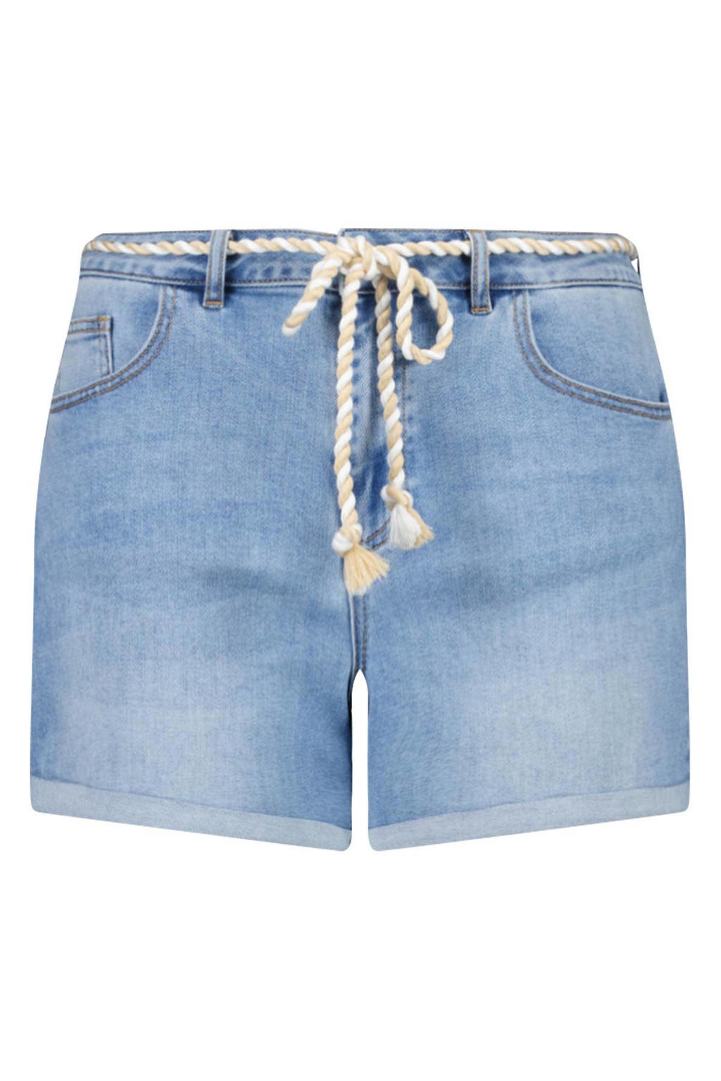 MS Mode loose fit denim short light blue denim | wehkamp
